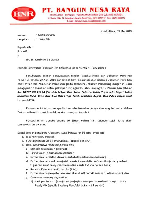Detail Contoh Penawaran Harga Proyek Koleksi Nomer