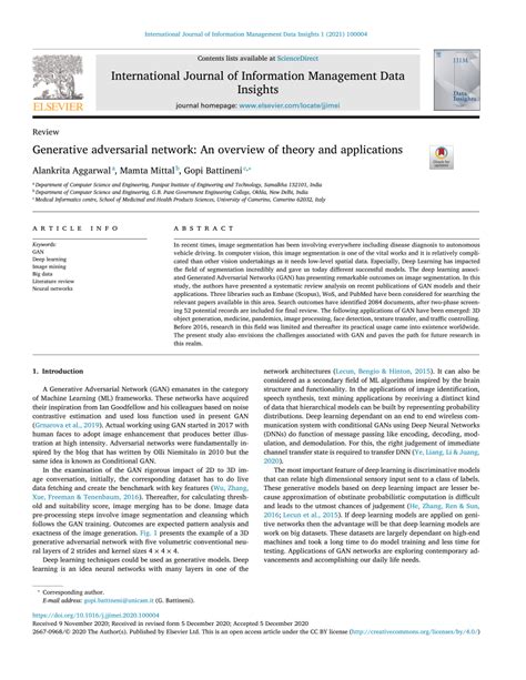 pdf generative adversarial network an overview of theory and applications