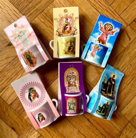 6 Seis Mini Tazas Recuerdos Bautizo Primera Comunión Boda en venta en
