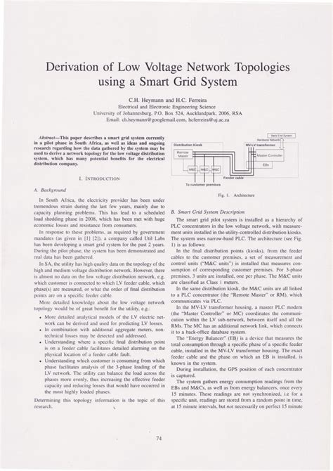 pdf derivation of low voltage network topologies using a smart grid system