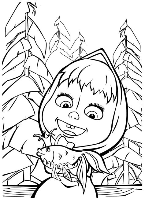 Dibujos De Masha Y El Oso Para Colorear Para Imprimir