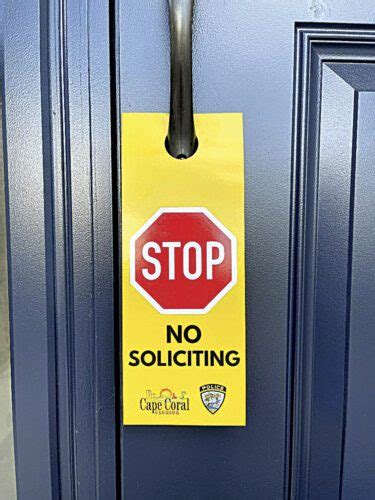 City Cape Coral Police Issuing No Soliciting Door Hangers News