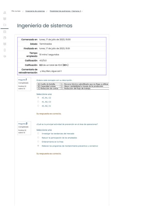 Ingenieria De Sistemas Semana Examen Ingenier A De Sistemas