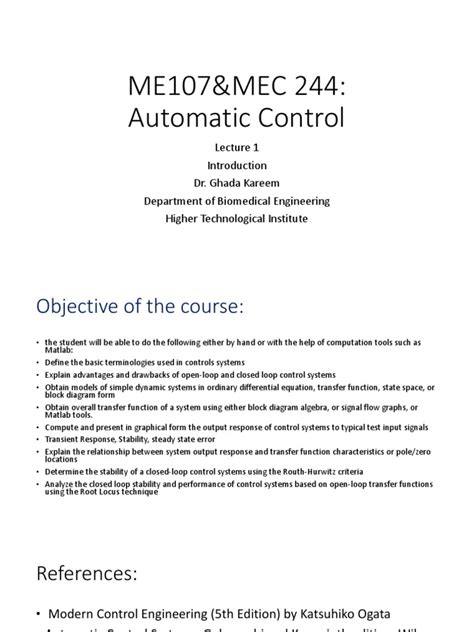 lecture 1 pdf control theory control system