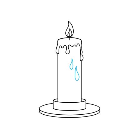 How To Draw A Candle Step By Step