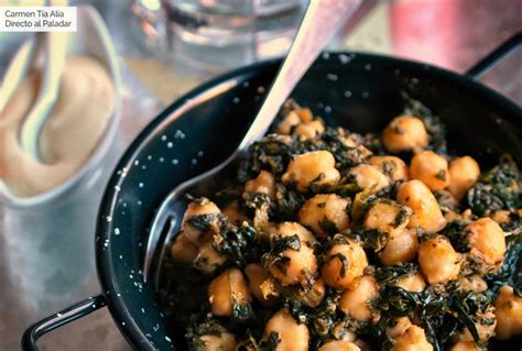 Garbanzos con espinacas receta de potaje fácil rápida casera y