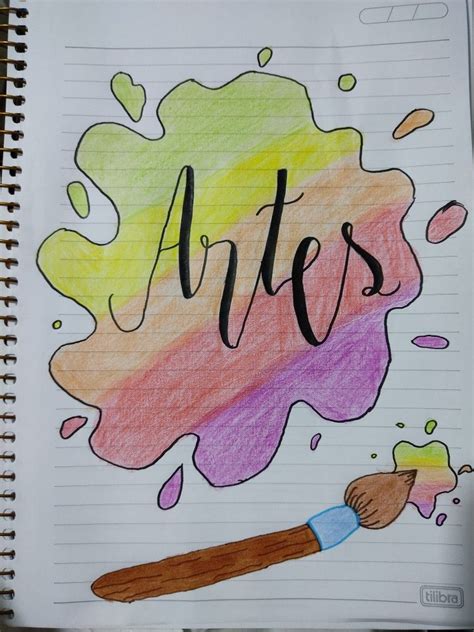 Capa Para Caderno De Artes Caderno De Artes Capa Do Caderno De