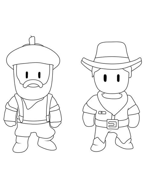 Coloriage Personnages dans Stumble Guys télécharger et imprimer