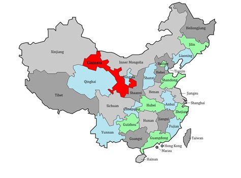 Where Is Gansu Province In China Map Fancie Shandeigh