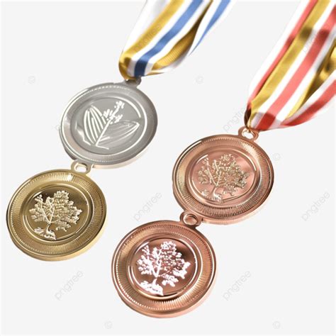 Cole O De Medalhas De Pr Mio Vencedor De Ouro Prata E Bronze Png