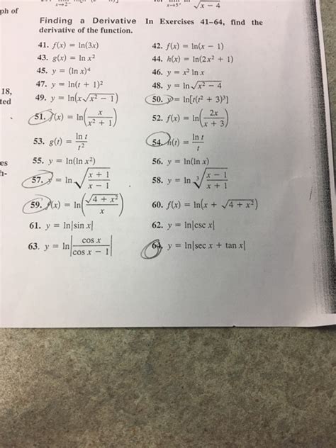solved finding a derivative in exercise 41 64 find the