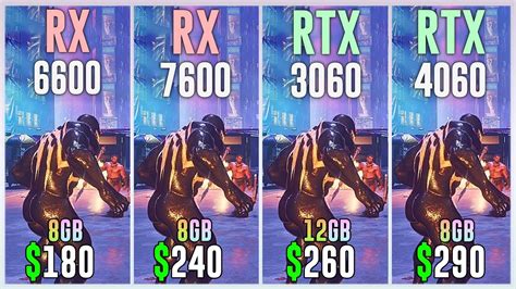 RX 6600 Vs RX 7600 Vs RTX 3060 Vs RTX 4060 Test In 15 Games Best