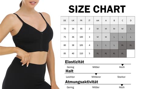 Vertvie Damen Zip Front Sport BH Vorderverschluss Push Up Ohne Bügel