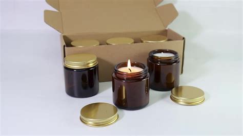 Stock Custom 3 5oz Nature Luxury Private Label Aroma Soy Wax Amber