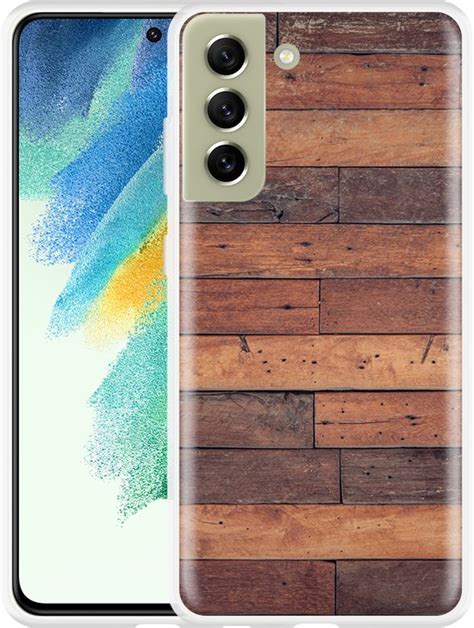 Samsung Galaxy S21 FE Hoesje Houten Planken Designed By Cazy Bol