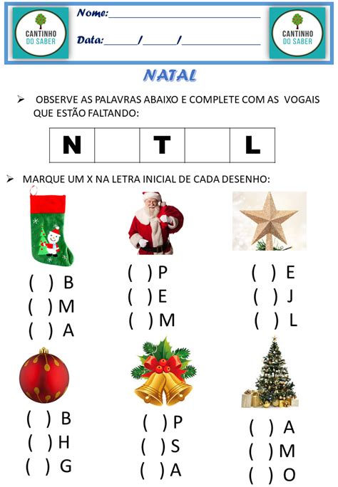 como trabalhar o natal as crianças atividades Atividades para