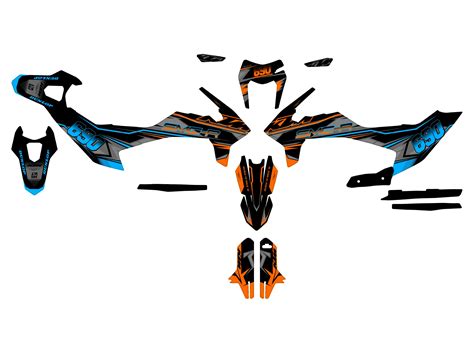 Kit déco KTM 690 SMCR 2019 2024 Bi Color Boutique Kit Déco Moto