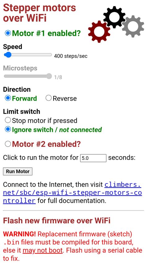 WiFi Controlled Stepper Motors With ESP8266 Climbers Net