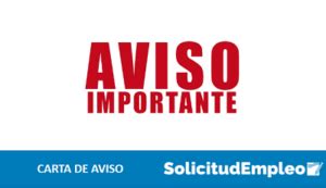CARTA De AVISO Formatos WORD PDF DESCARGA