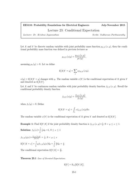 lecture23 conditional expectation pdf expected value estimator