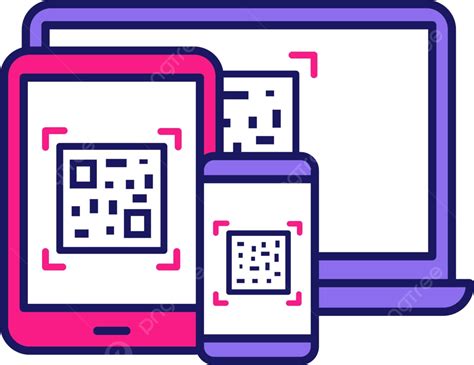 Qr Codes On Different Devices Color Icon Id Design Isolated Vector Id
