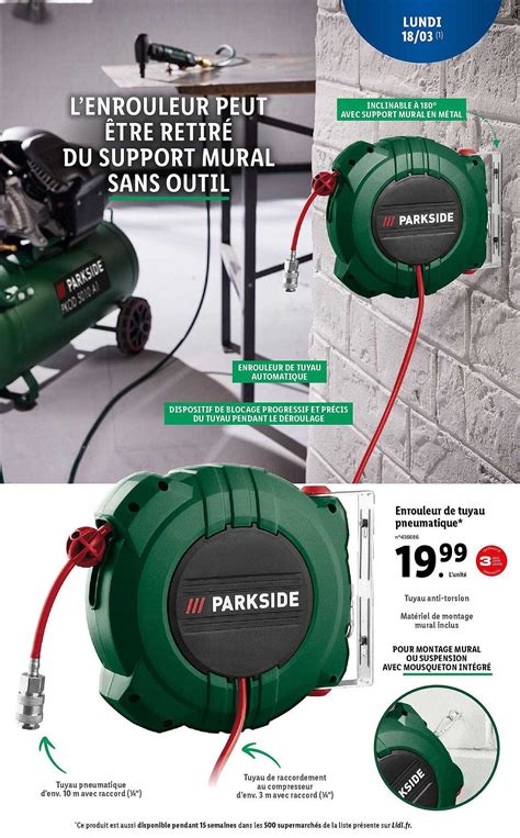 Promo Enrouleur De Tuyau Pneumatique Parkside Chez Lidl ICatalogue Fr