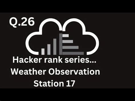 Hacker Rank Series Weather Observation Station Mysql Sql Youtube