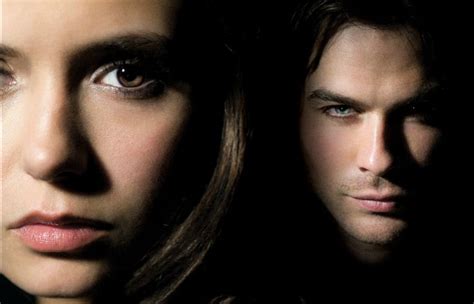 Vampire Diaries 2009 Black Ian Somerhalder Man Nina Dobrev