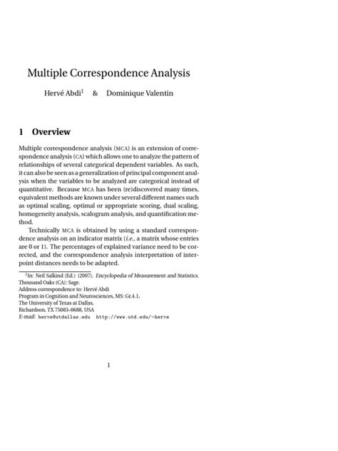 multiple correspondence analysis 1 overview pdf eigenvalues and eigenvectors categorical