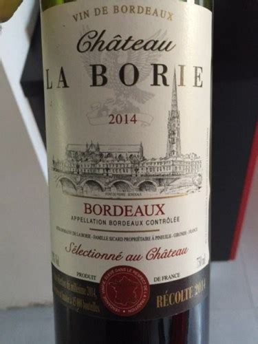 2014 Château la Borie Bordeaux Vivino US