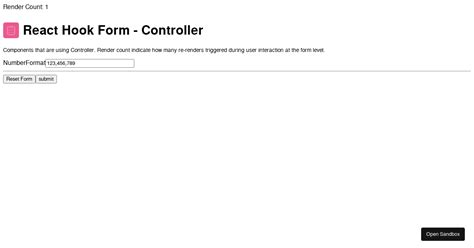React Hook Form V Controller Forked Codesandbox