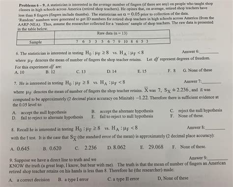 Solved Problems 6 9 A Statistician Is Interested In The Chegg