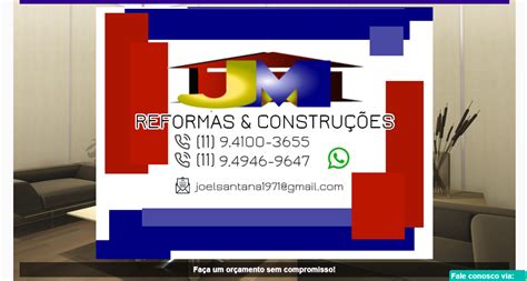 JM REFORMAS CONSTRUÇÕES Alvenaria Elétrica Hidráulica Pintura