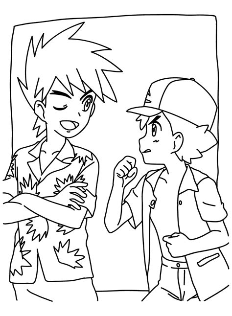 P Ginas Para Colorear De Ash Ketchum Coloringpagesonly
