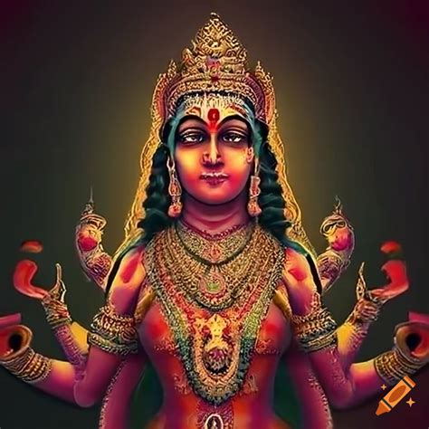 Dark And Powerful Depiction Of The Hindu Goddess Chamunda On Craiyon