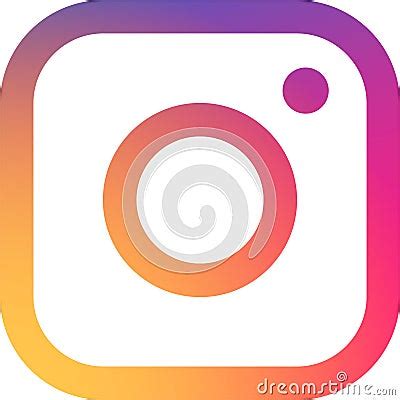 Instagram Logo Insta Realistic Social Media Icon Logotype On A