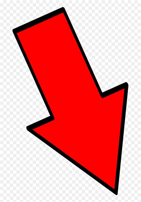Flecha Roja Png Down Red Arrow Png Transparent Png Vhv