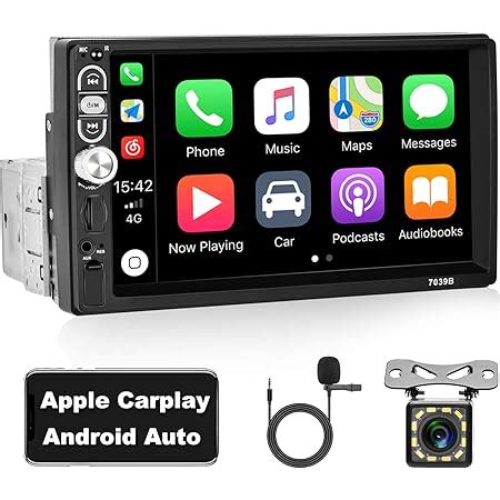 Bluetooth Din Radio Coche Carplay Android Auto Hikity Pantalla