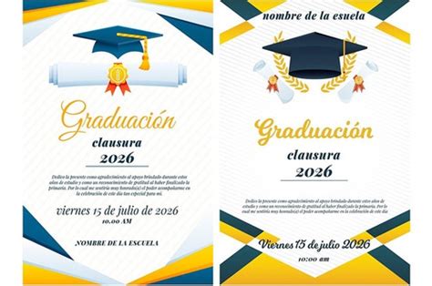 20 Plantillas Invitaciones Graduacion Clausura Psd VISION GRAPHIC
