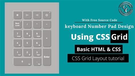 css grid layout keyboard number pad design html and css youtube