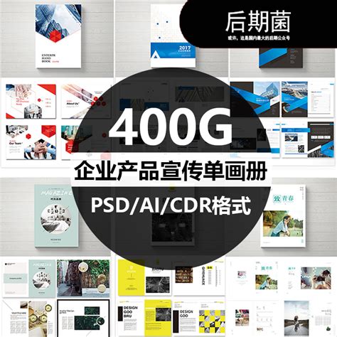 公司企业产品宣传单画册PSD CDR AI封面内页版式排版设计素材模板 设计