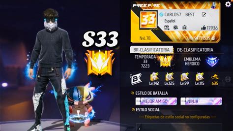 DE ORO A GRAN MAESTRO TOP GLOBAL EN 8 HORAS TEMPORADA 33 FREE FIRE