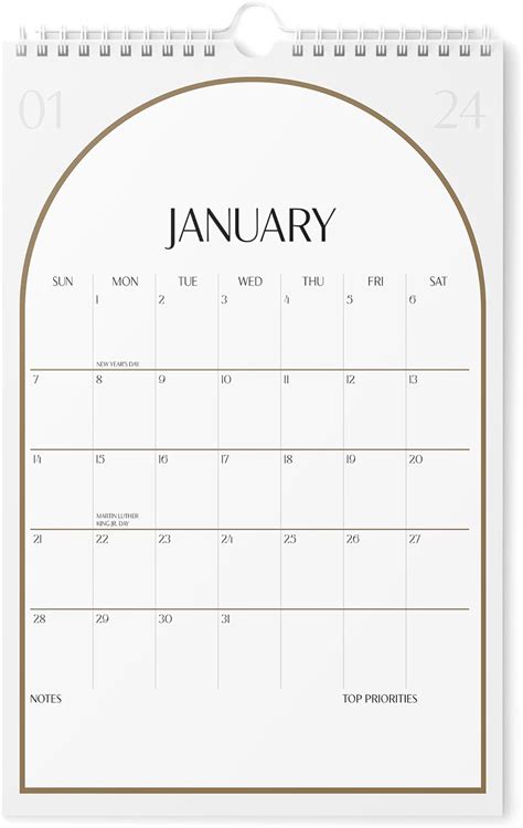 Calendario 2024 Calendario De Pared Vertical 2024 De 11 X 17 Pulgadas