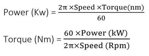 calculate motor power from torque and rpm