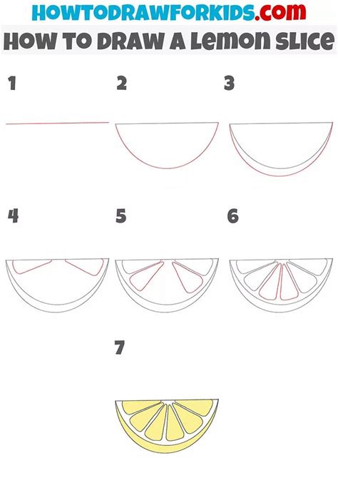 How To Draw A Lemon Slice Lemon Drawing Easy Drawings Fruits Drawing