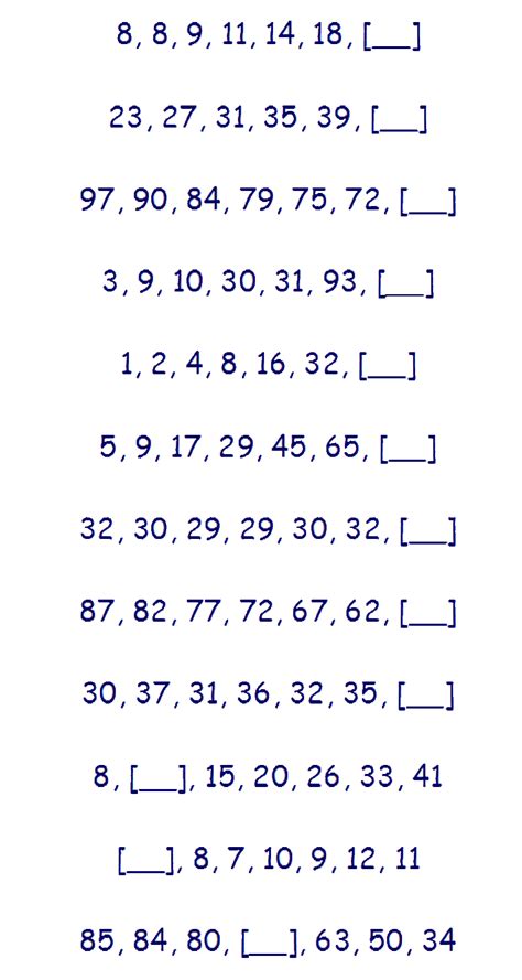 missing number worksheet juli 2013