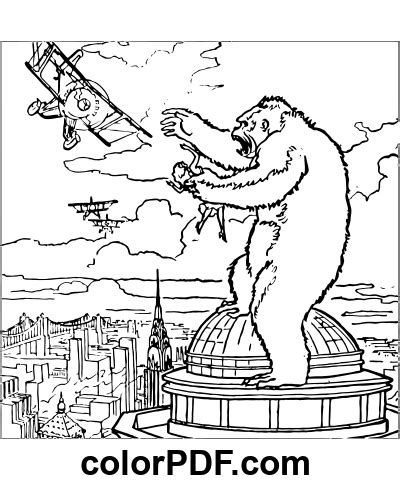 Scena King Kong Empire State Building Kolorowanki I Ksi Ki W