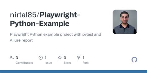 GitHub Nirtal85 Playwright Python Example Playwright Python Example
