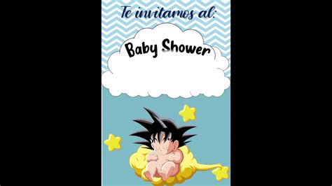 INVITACIÓN DE DRAGON BALL BABY SHOWER YouTube