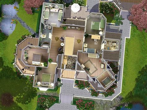 Gallery For Mansion Floor Plans Sims